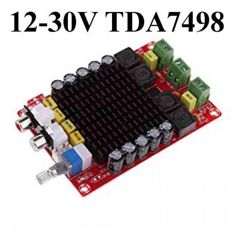 2x100W Class D Dual Channel Audio Stereo Digital Power Amplifier Board DC 12-30V TDA7498 - EEEShopBD